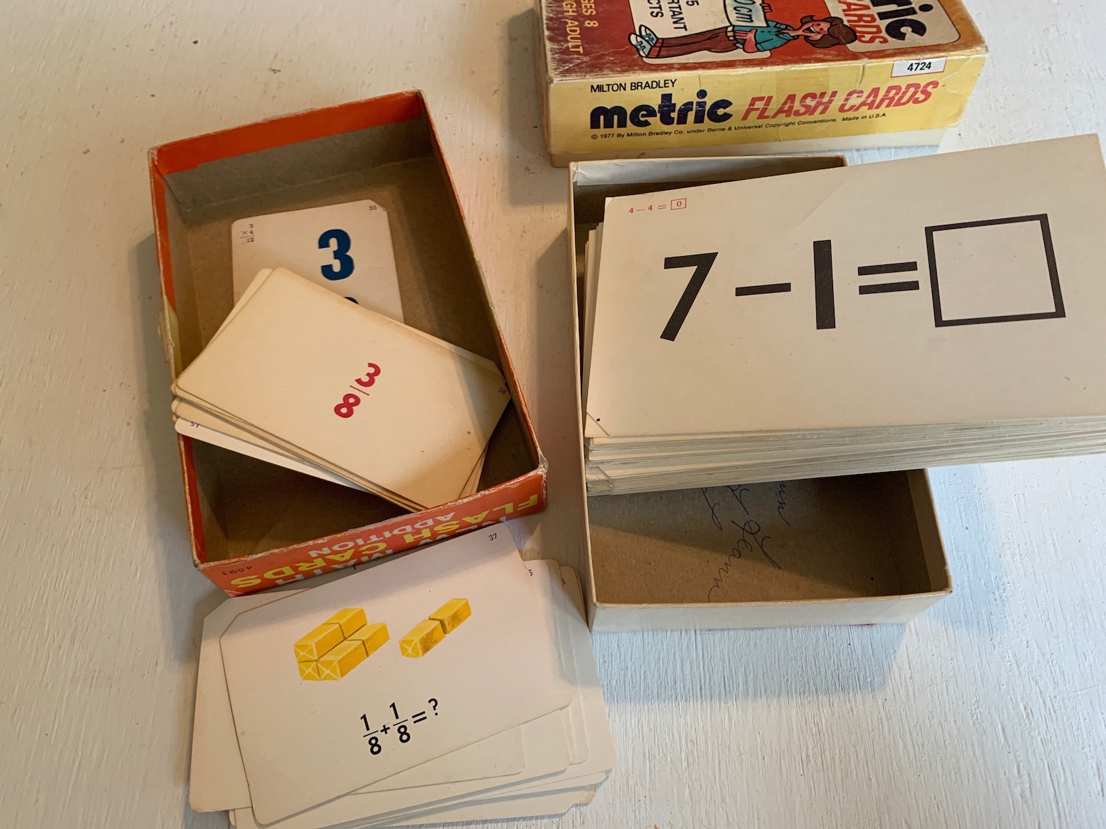 Vintage Flash Cards New Math 1965 and Metric 1977 Home School ...