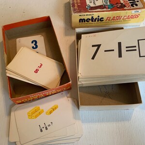 Vintage Flash Cards New Math 1965 and Metric 1977 Home School ...