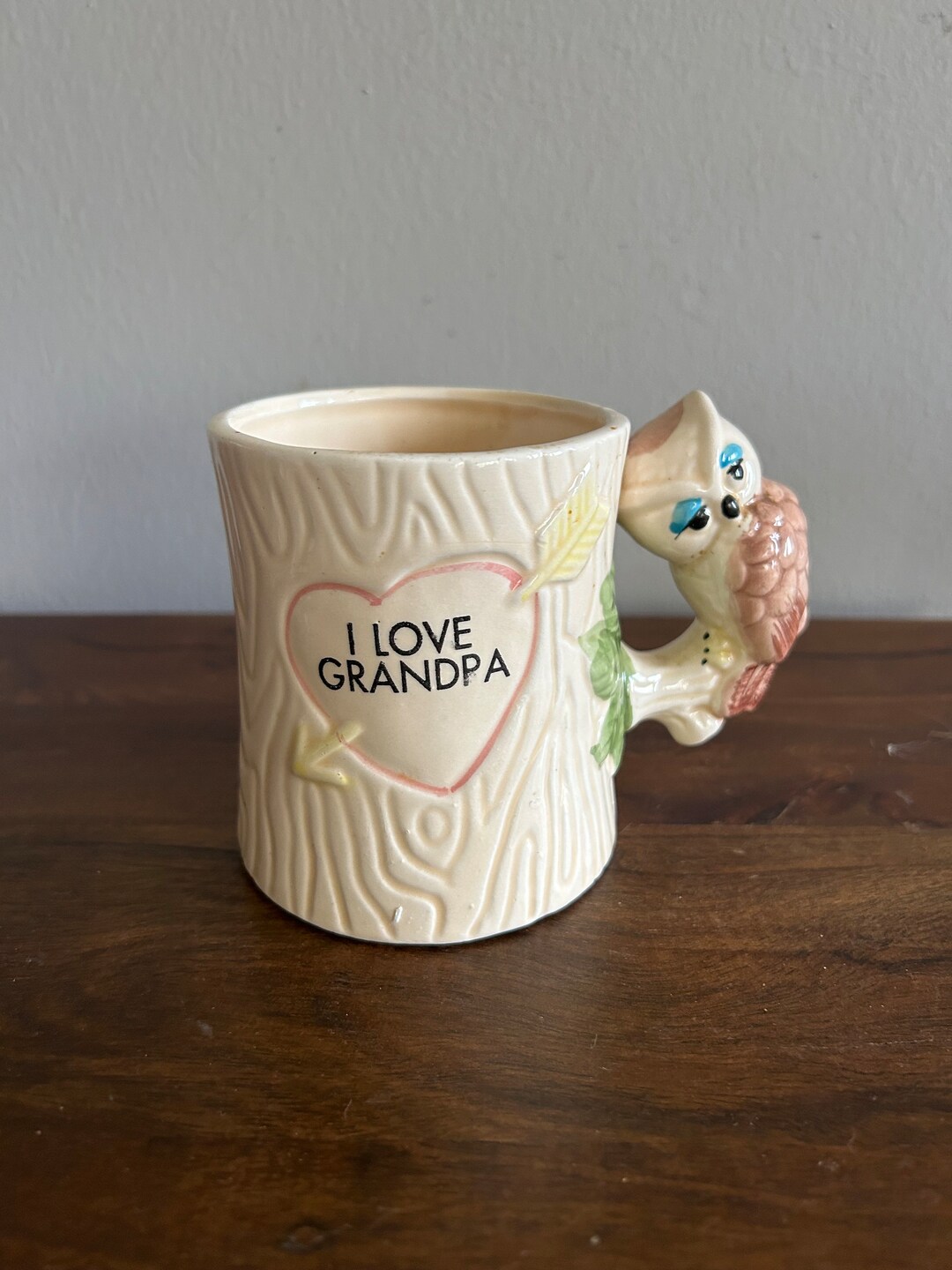 I Love Grandpa Owl Tree Stump Mug Vintage Ceramic Coffee Mug - Etsy