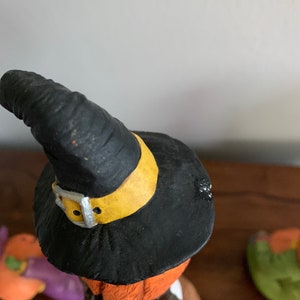 Ceramic Halloween Pumpkin Scarecrow Scary Totem Skull Bat Gravestone ...