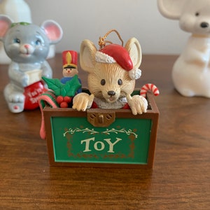Merry Mouse Christmas Mouse Ornament Figurine Lot of 3 Assorted ...