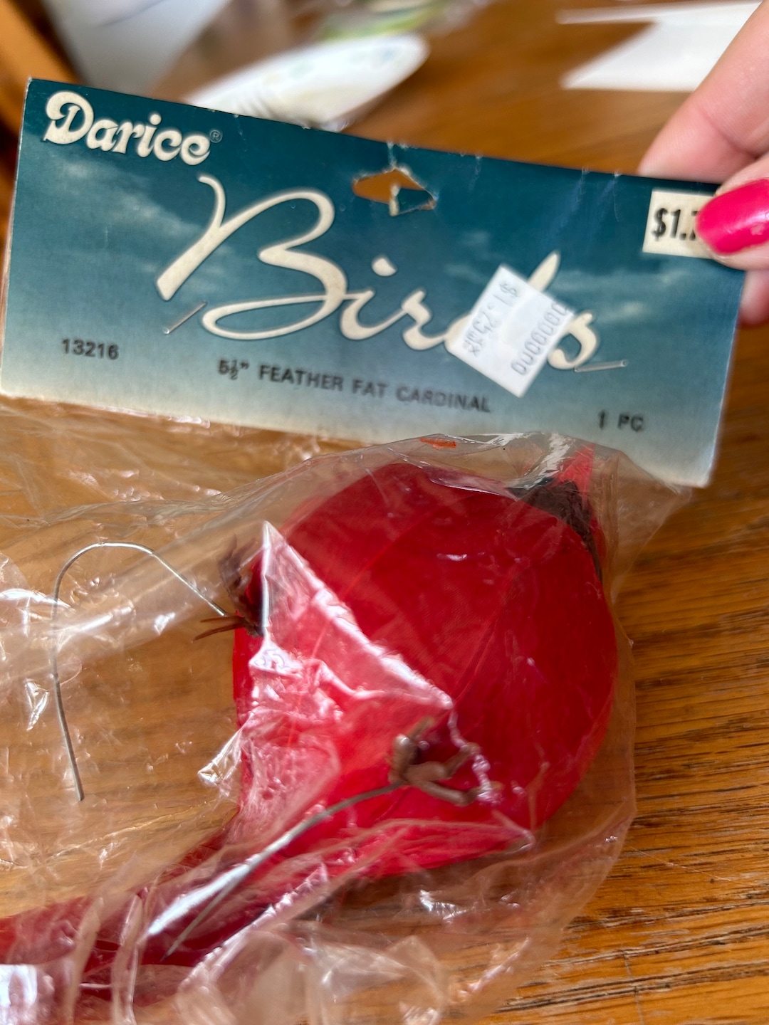Darcie Red Feather Fat Cardinal 5 1/2 Inch New Old Stock in Pkg Vintage ...