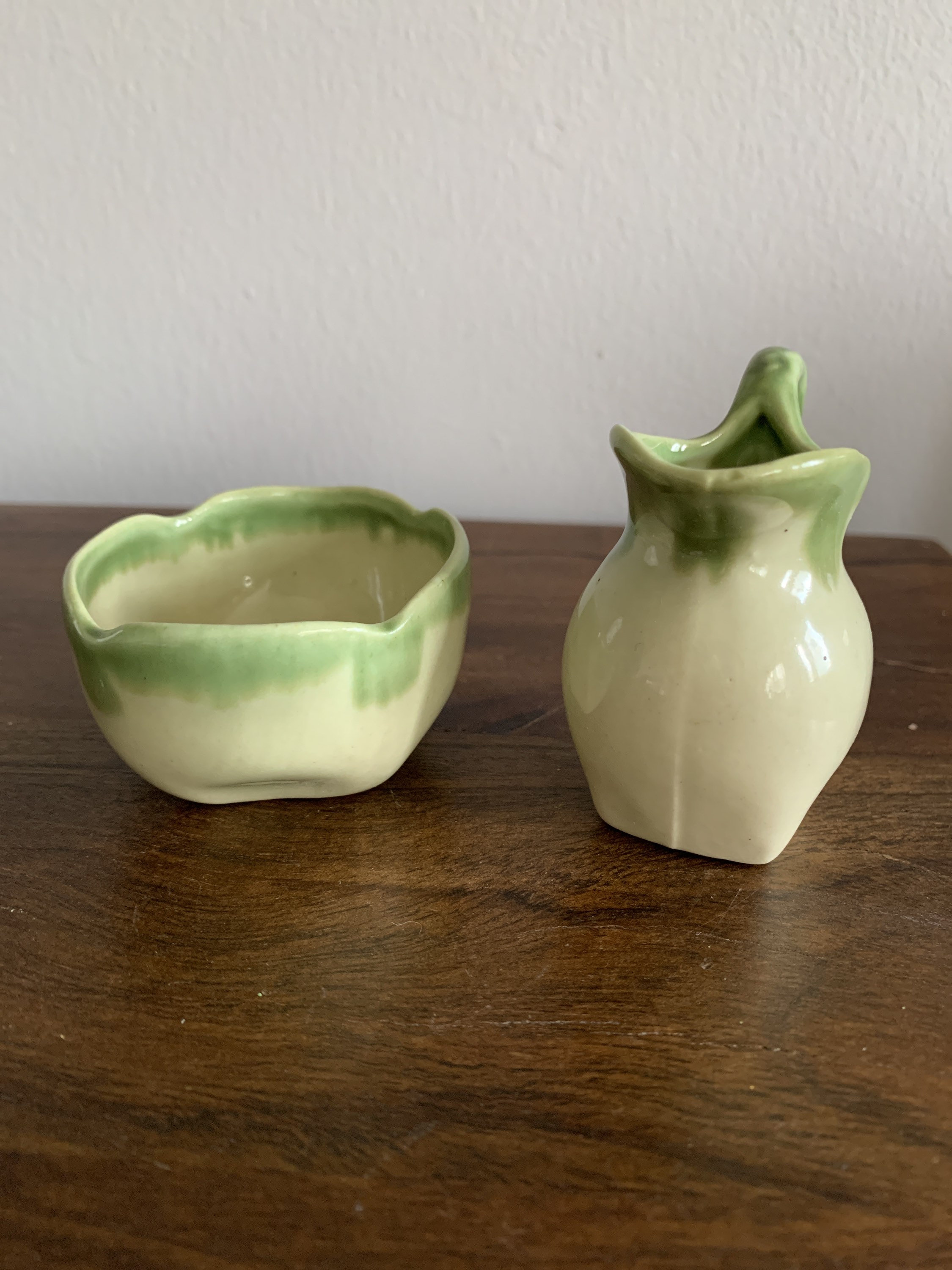 Mini Ceramic Pitcher and Bowl Set 3 Inches Tall Creamy Light - Etsy