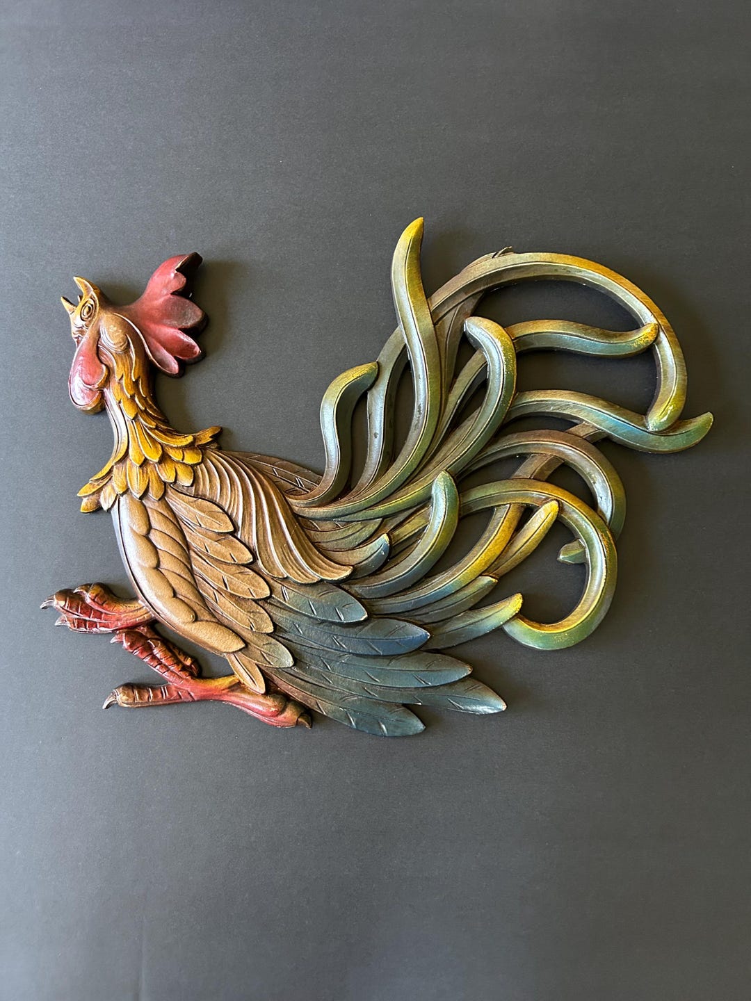 Vintage Syroco Fighting Rooster Wall Decor: 1965 MCM Kitsch - Etsy