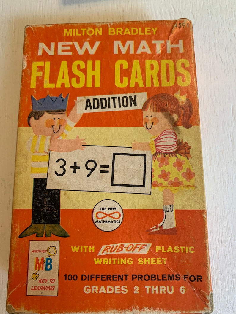 Vintage Flash Cards New Math 1965 and Metric 1977 Home School ...