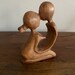 Wood Kissing Couple Abstract Wood Carving Boho Hand Carved 4 Tall - Etsy