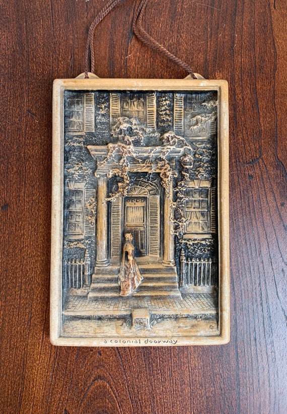 A Colonial Doorway Osborne Ivorex Plaque 1924 Made in | Etsy