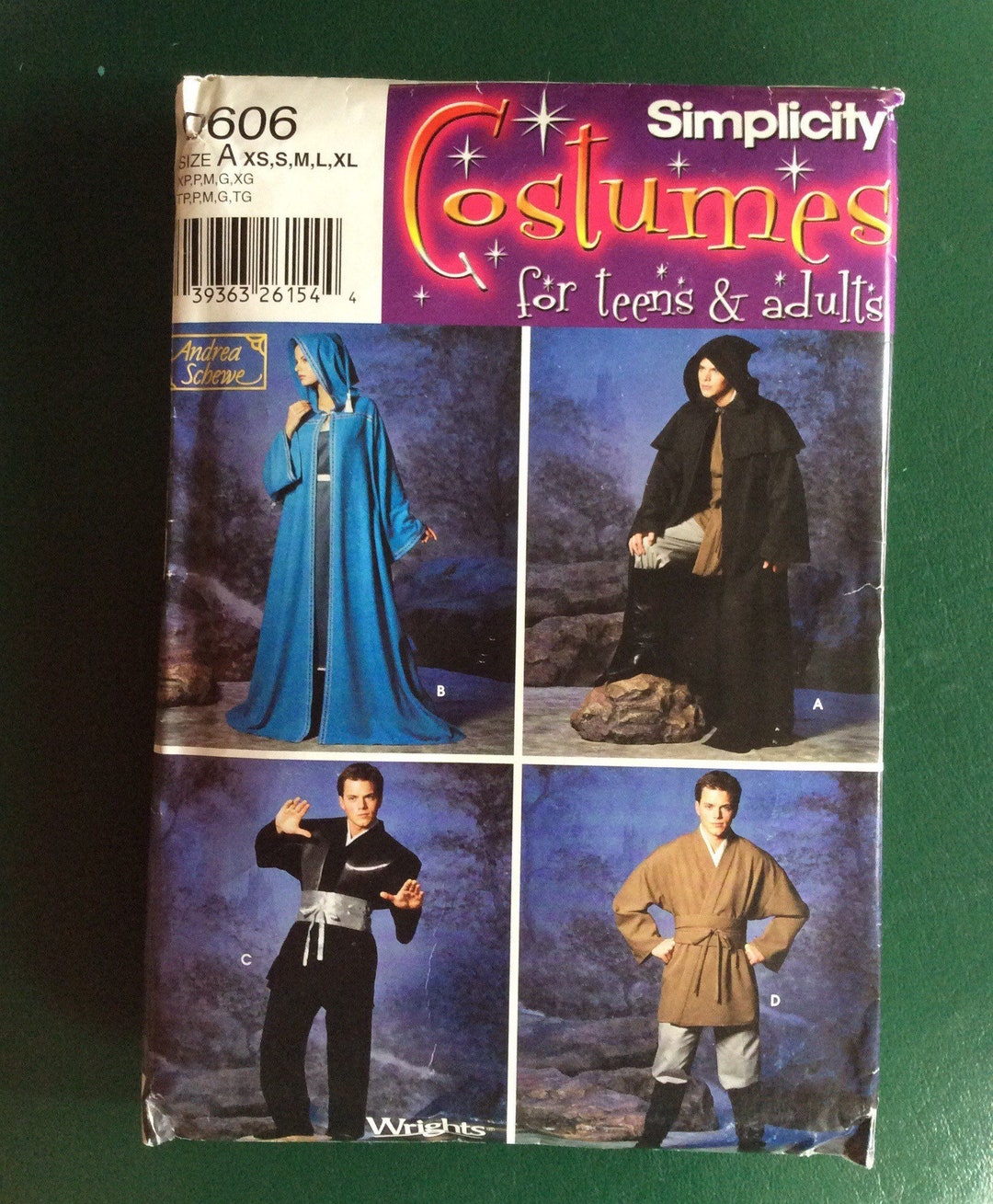 Simplicity 0606 Robe and Tunic Costume Pattern, Star Wars Jedi Robe ...