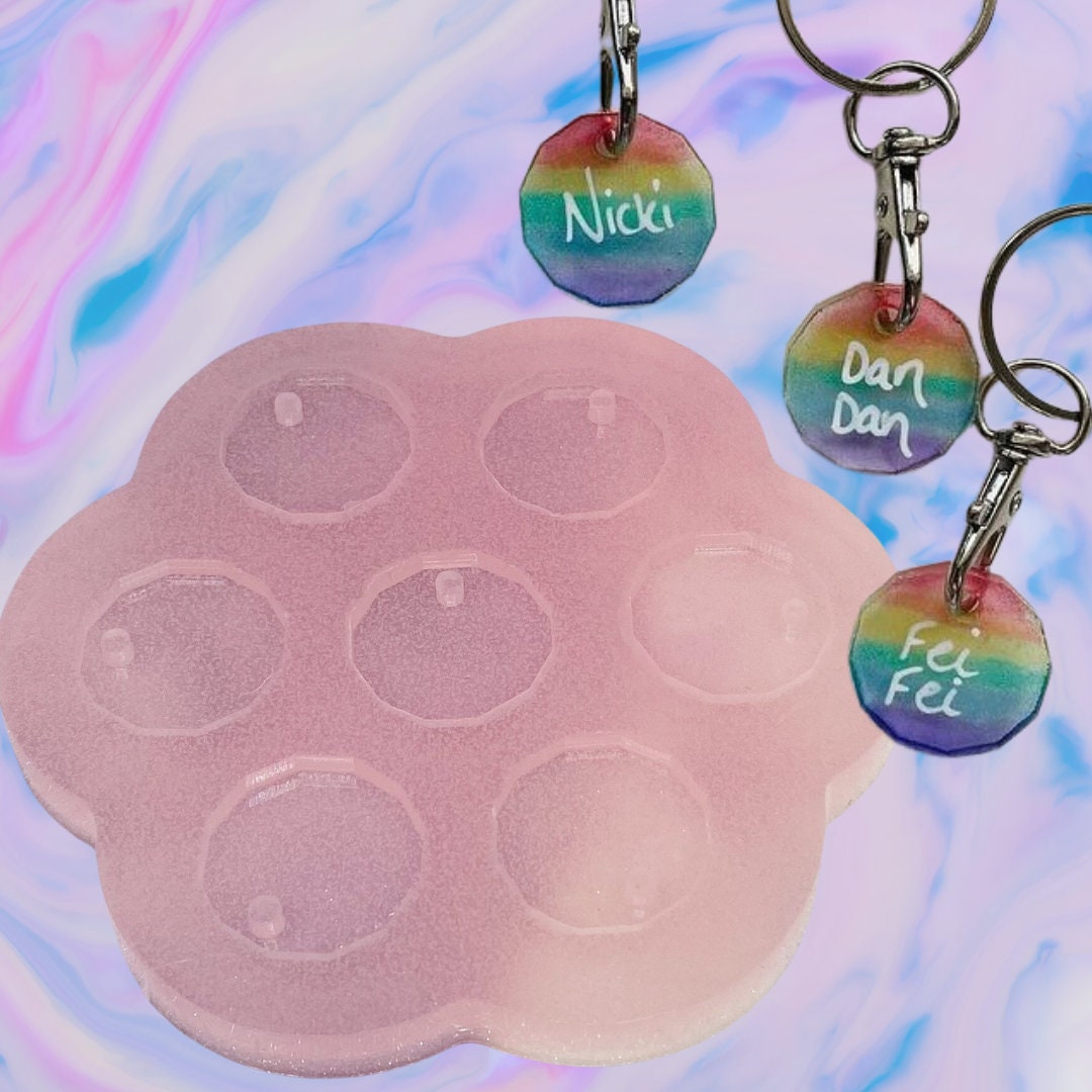 Trolley Token Mould Silicone Resin Blank Coin Keyring Mold X6 per Mould ...