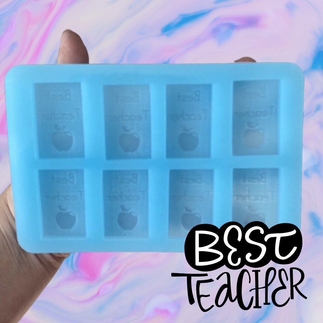 Silicone Mould to Make Best Teacher Design 8 X WAX MELTS for HB Boxes ...