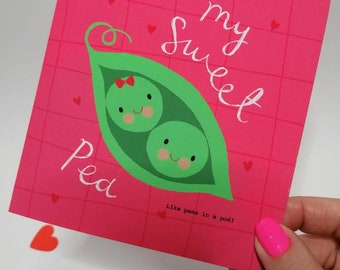 Sweet Pea Card - Etsy