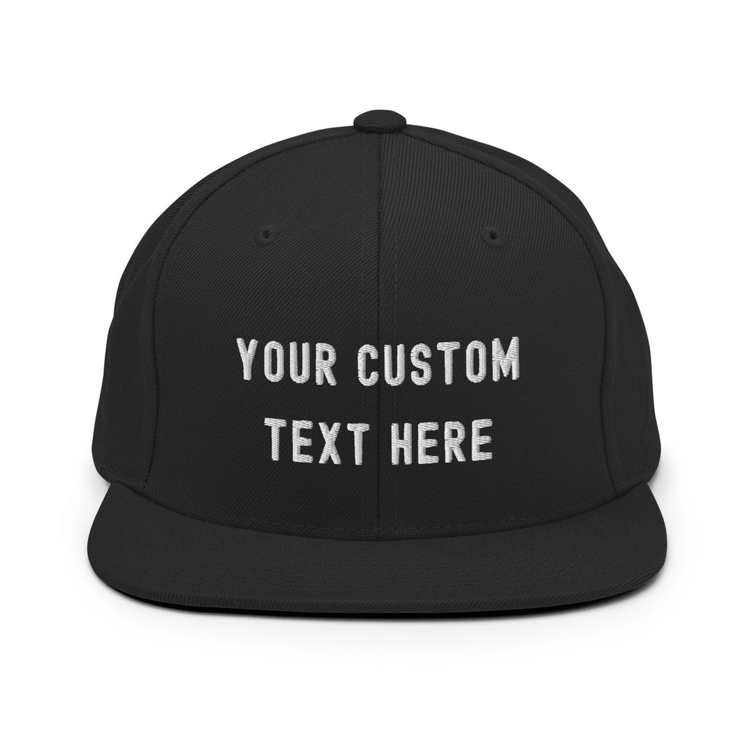 Custom Snapback Hat, Personalized Snapback Hat, Custom Hats Embroidery ...