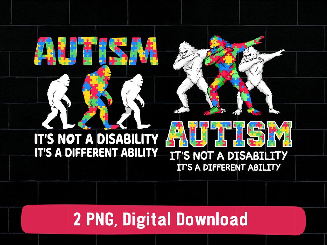 Dabbing Bigfoot Autism Awareness PNG: Sasquatch Design (digital ...