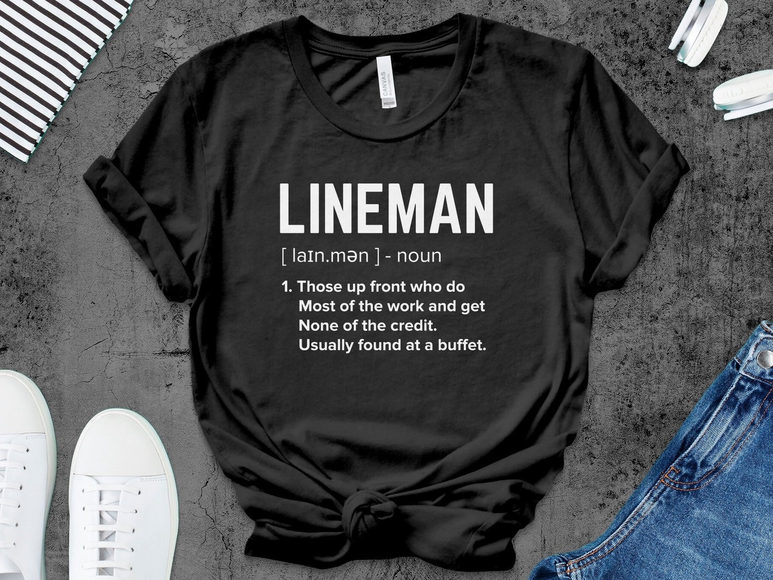 Lineman Shirt, Lineman Definition T-shirt, Football Lineman Tshirt ...