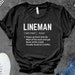 Lineman Shirt Lineman Definition T-shirt Football Lineman - Etsy