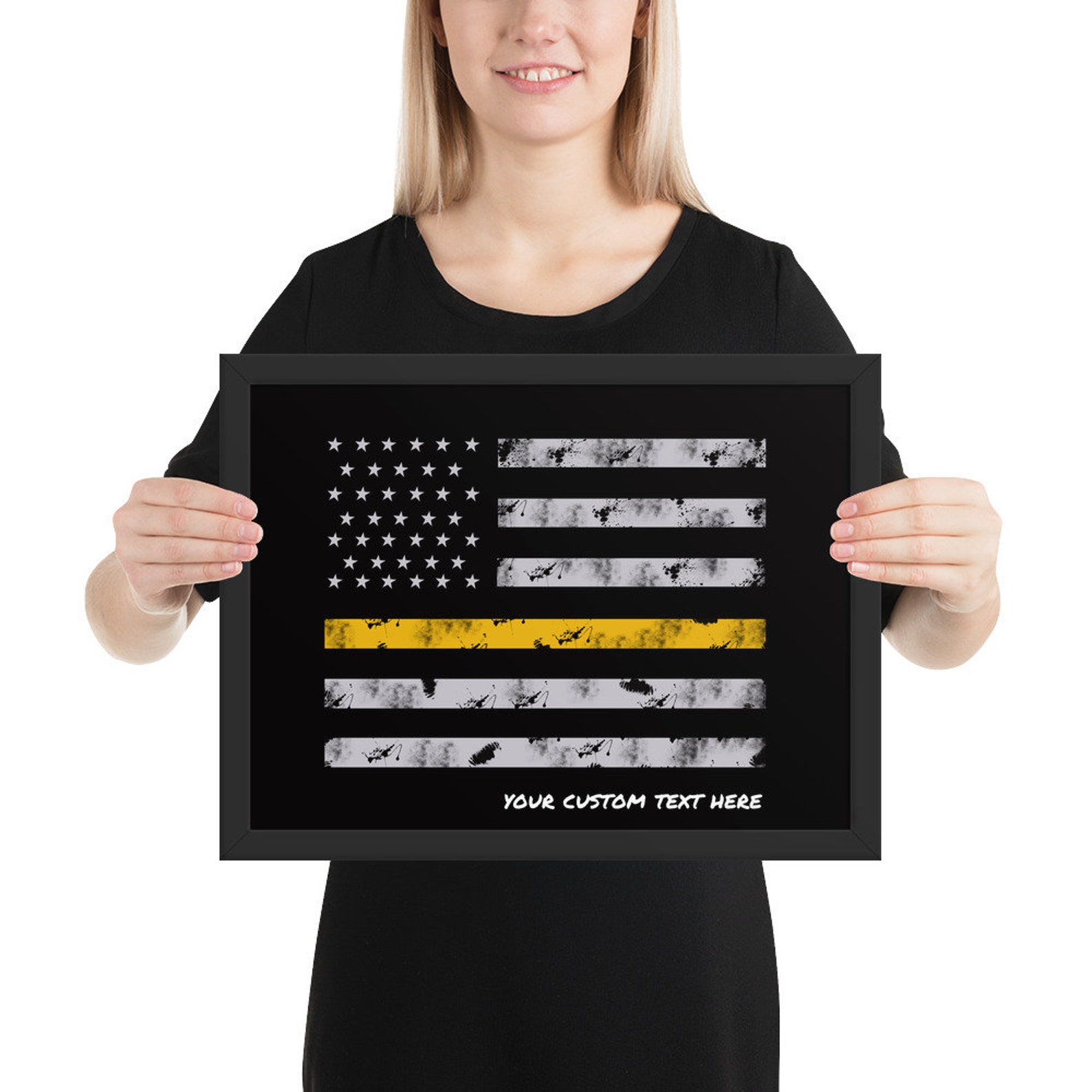Thin Gold Line Flag 911 Dispatcher Gift Custom Dispatcher - Etsy