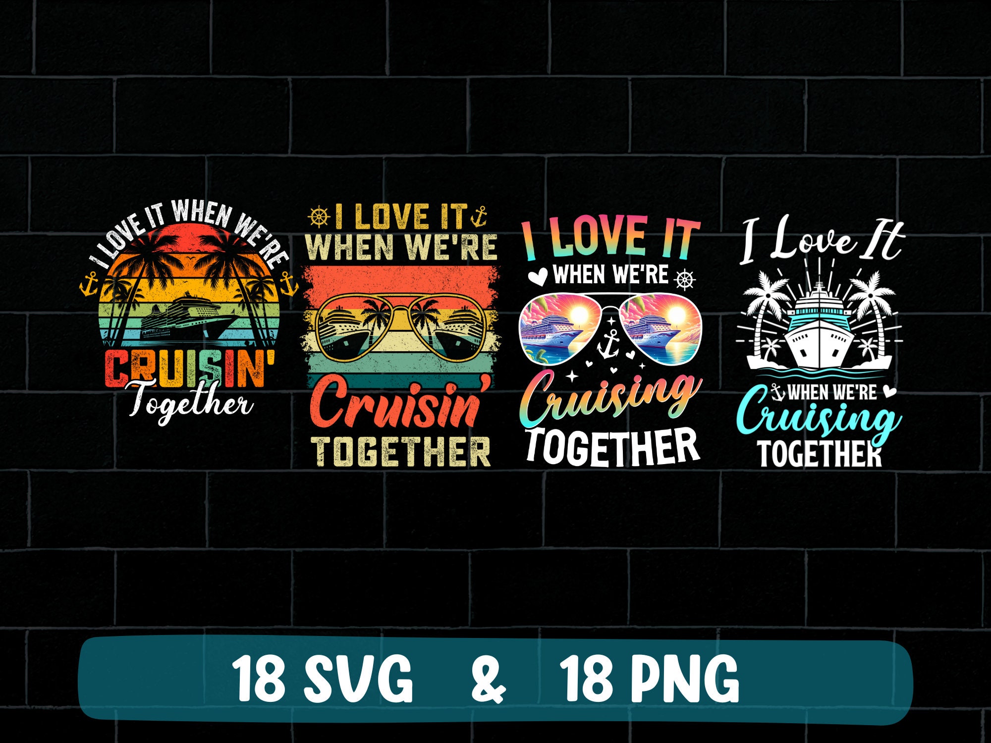 Couples Cruising SVG PNG Bundle: Vacation Designs (digital Download) - Etsy