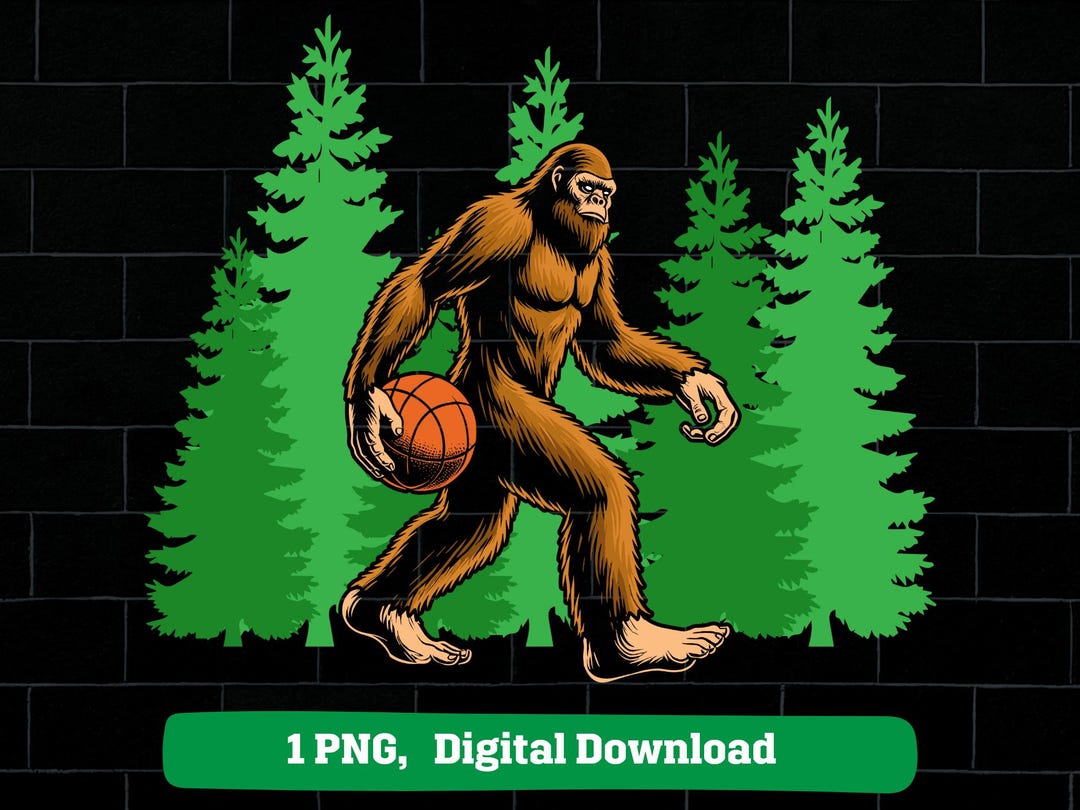 Bigfoot Basketball PNG: Sasquatch Dunk Art (digital Download) - Etsy