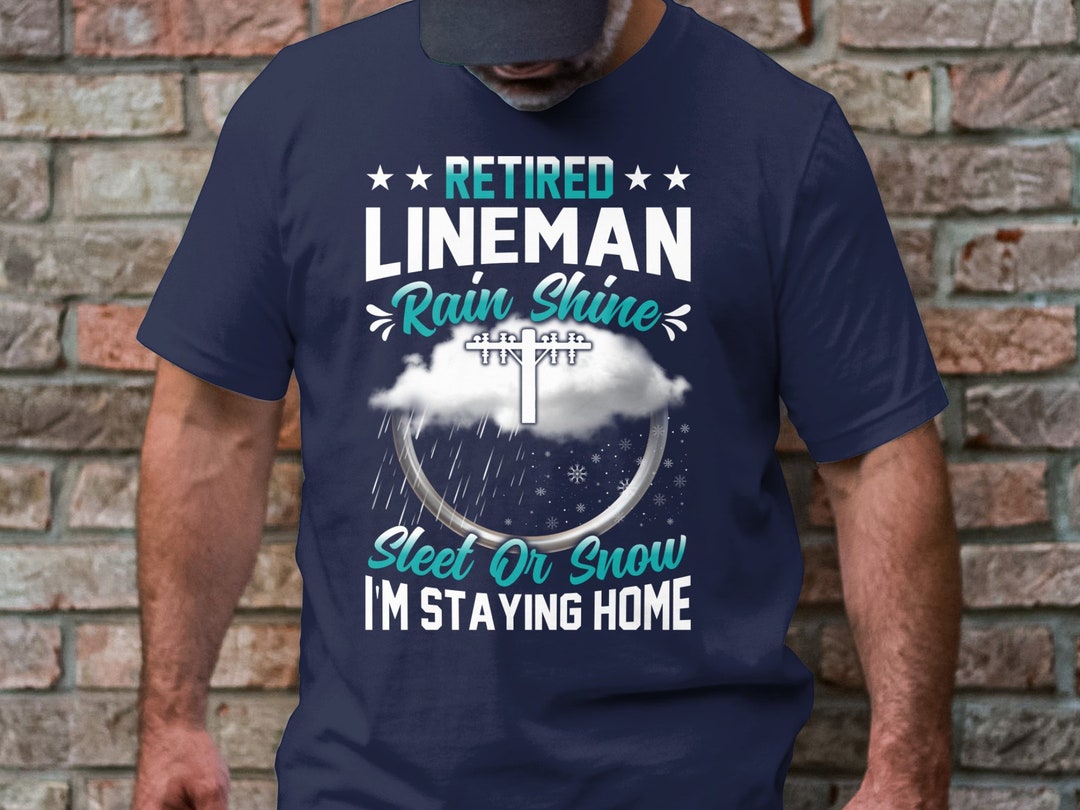 Retired Lineman T-shirt: Funny Retirement Gift - Etsy