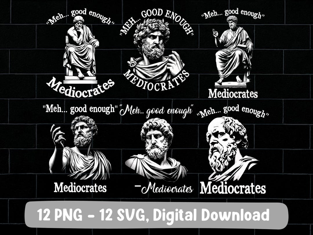 Mediocrates Greek Philosophy Quotes SVG PNG Bundle (digital Download ...