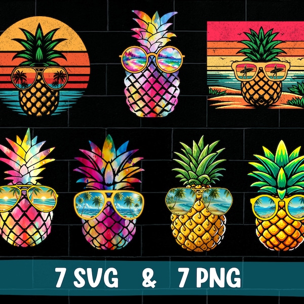 Pineapple Sunglasses Png - Etsy