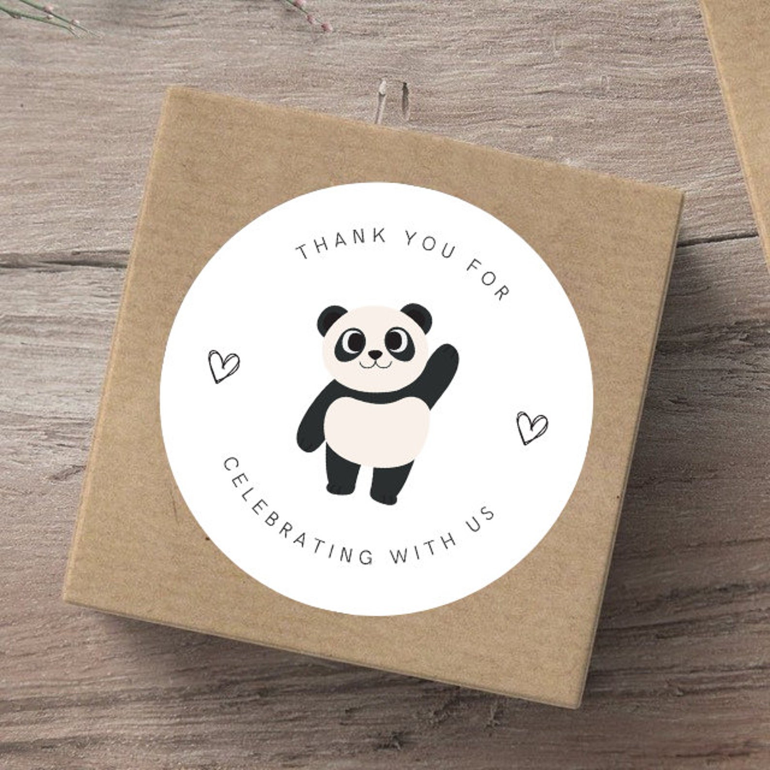 Panda Thank You Sticker: Baby Shower, Birthday, Lunar New Year (digital ...