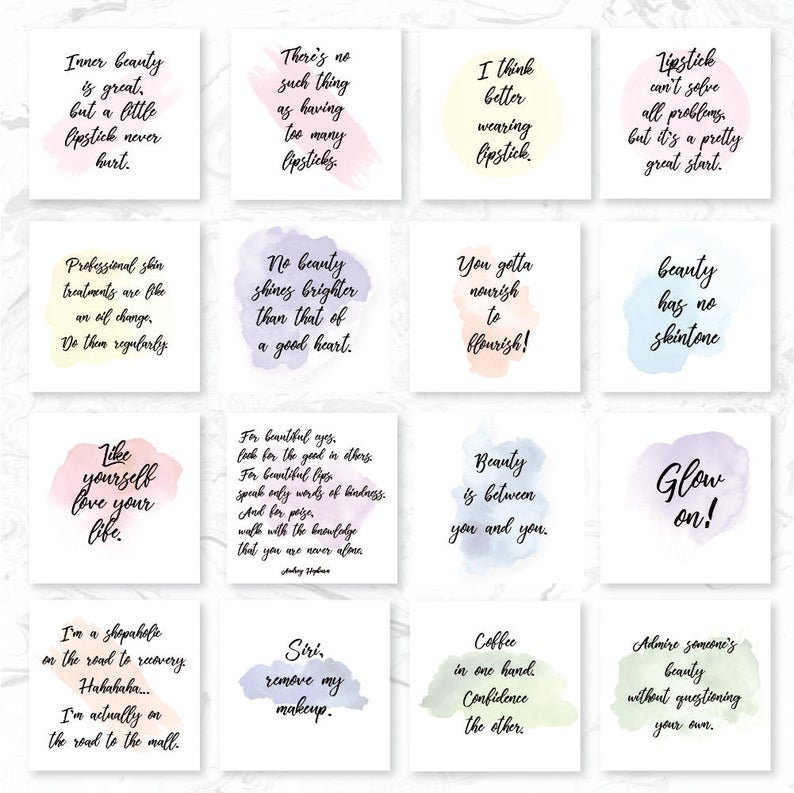 52 Beauty Quotes for Instagram, Beauty Bloggers, Beauty Products ...
