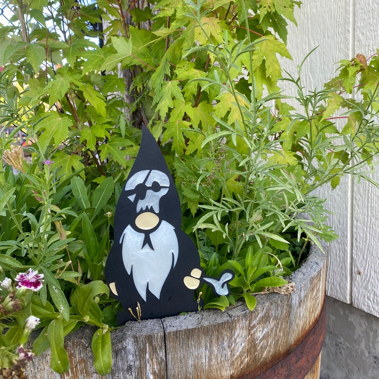 Custom Steel Garden Gnomes With Hand Poured UV Resistant Resin Accent ...