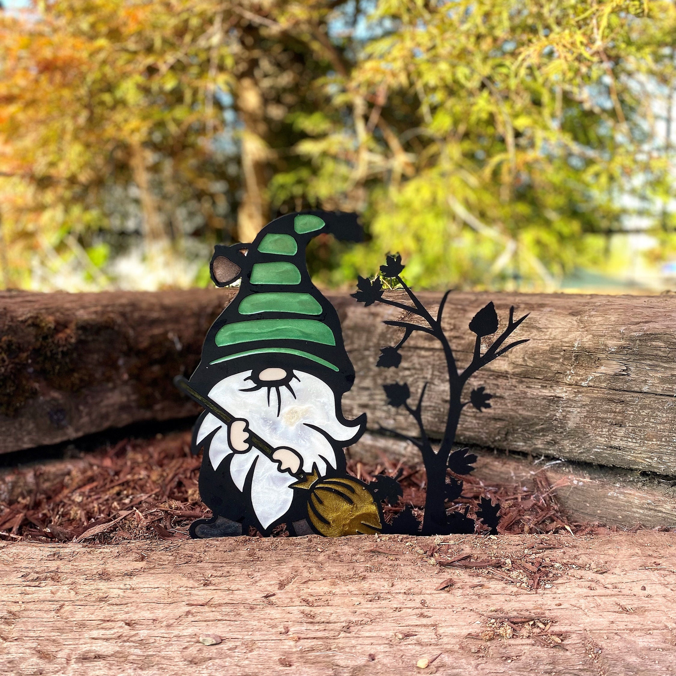 Fall-inspired Custom Steel Garden Gnomes With Uv-resistant Resin ...