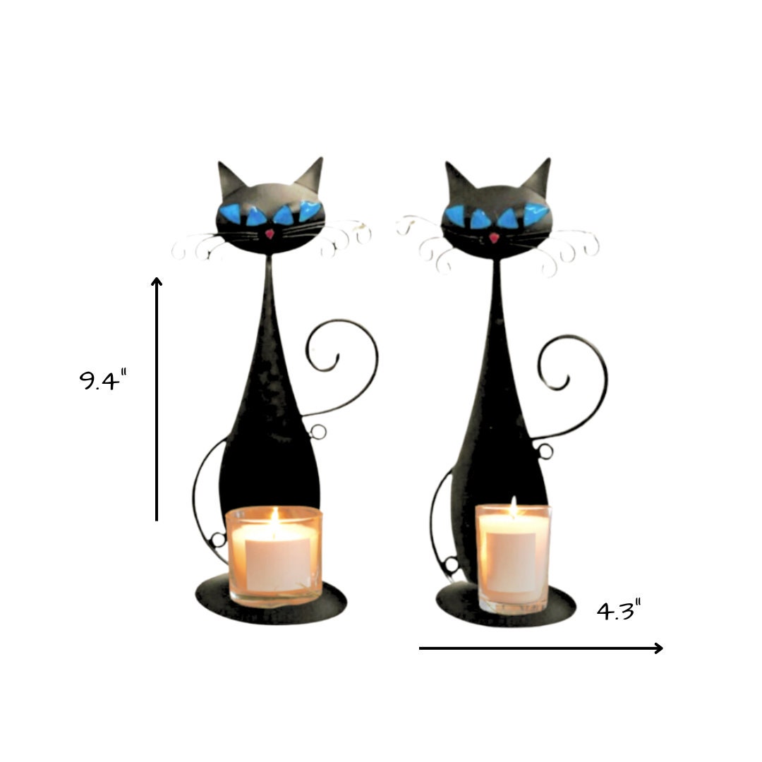 Mid Century Modern Atomic Cat Sconces With Glow-in-the-dark Eyes Set of ...