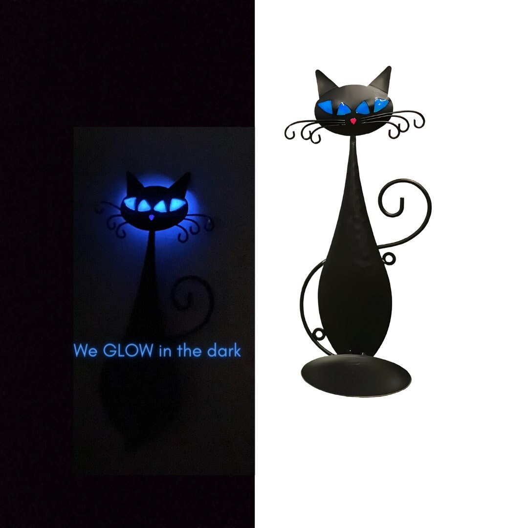 Mid Century Modern Atomic Cat Sconces With Glow-in-the-dark Eyes Set of ...