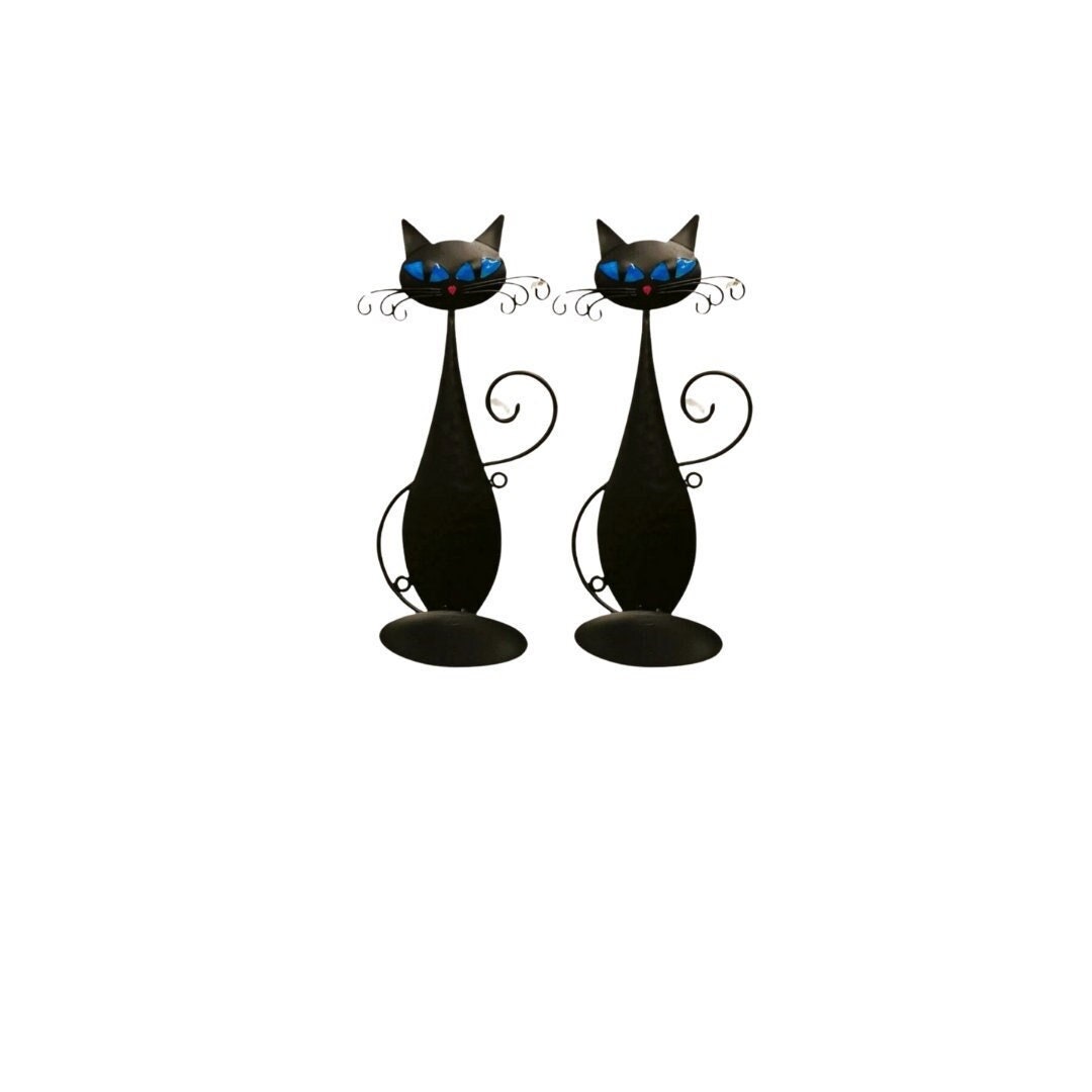 Mid Century Modern Atomic Cat Sconces With Glow-in-the-dark Eyes Set of ...