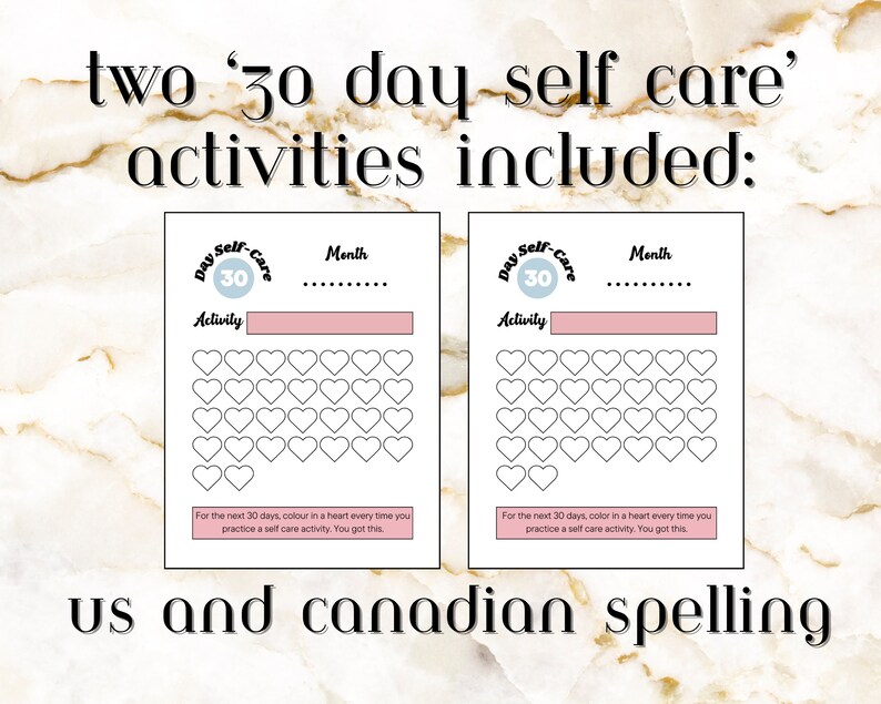 Mental Health Daily Checklist, Self Care Planner With Goals and ...