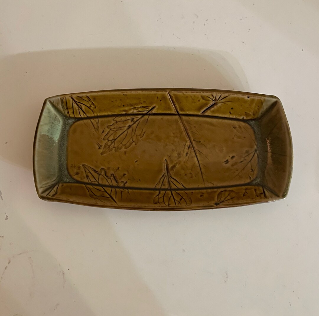 Amber Leaf Butter Dish - Etsy