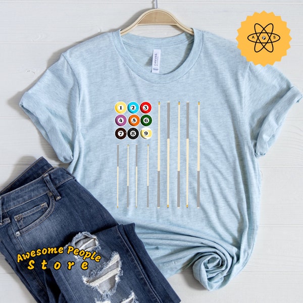 Pool Stick 8 Ball Flag Shirt - Etsy