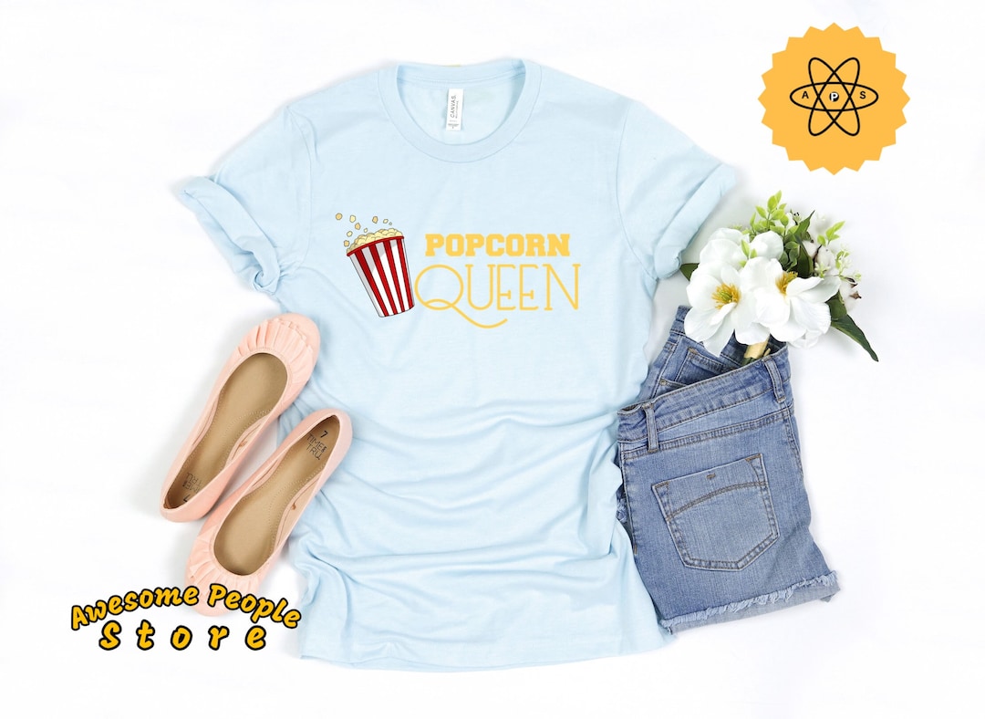 Popcorn Shirt, Popcorn Party, Popcorn Queen, Shirt, Popcorn Lover ...