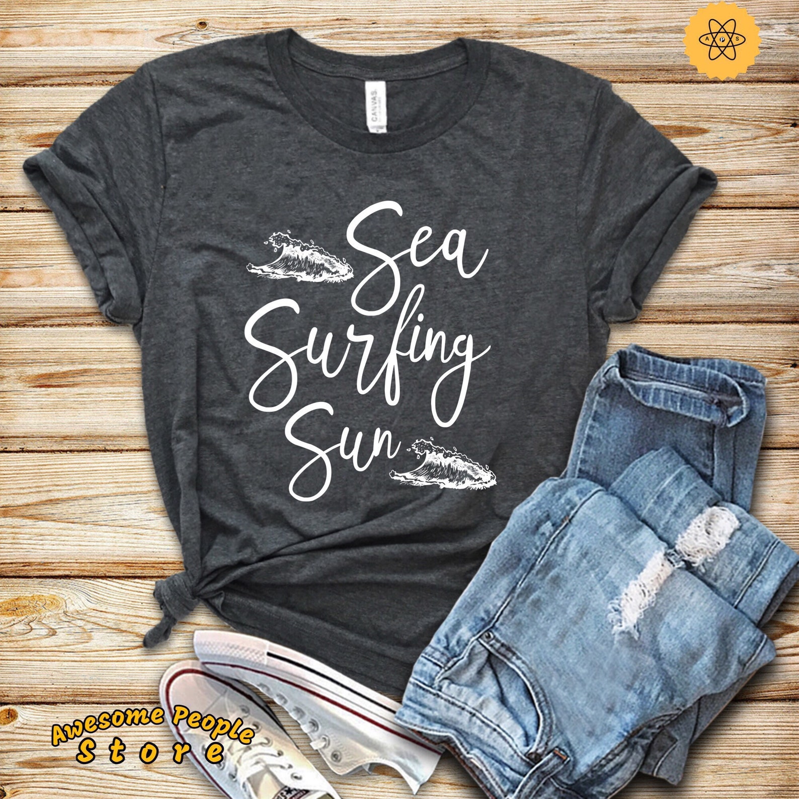Sea Surfing Sun Shirt, Waves Shirt, Sea Life Shirt, Beach Lovers, I ...