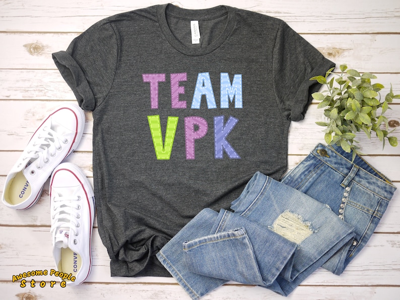 Team VPK Tshirt / Cute School Teacher Short-sleeve Unisex T-shirt / VPK ...