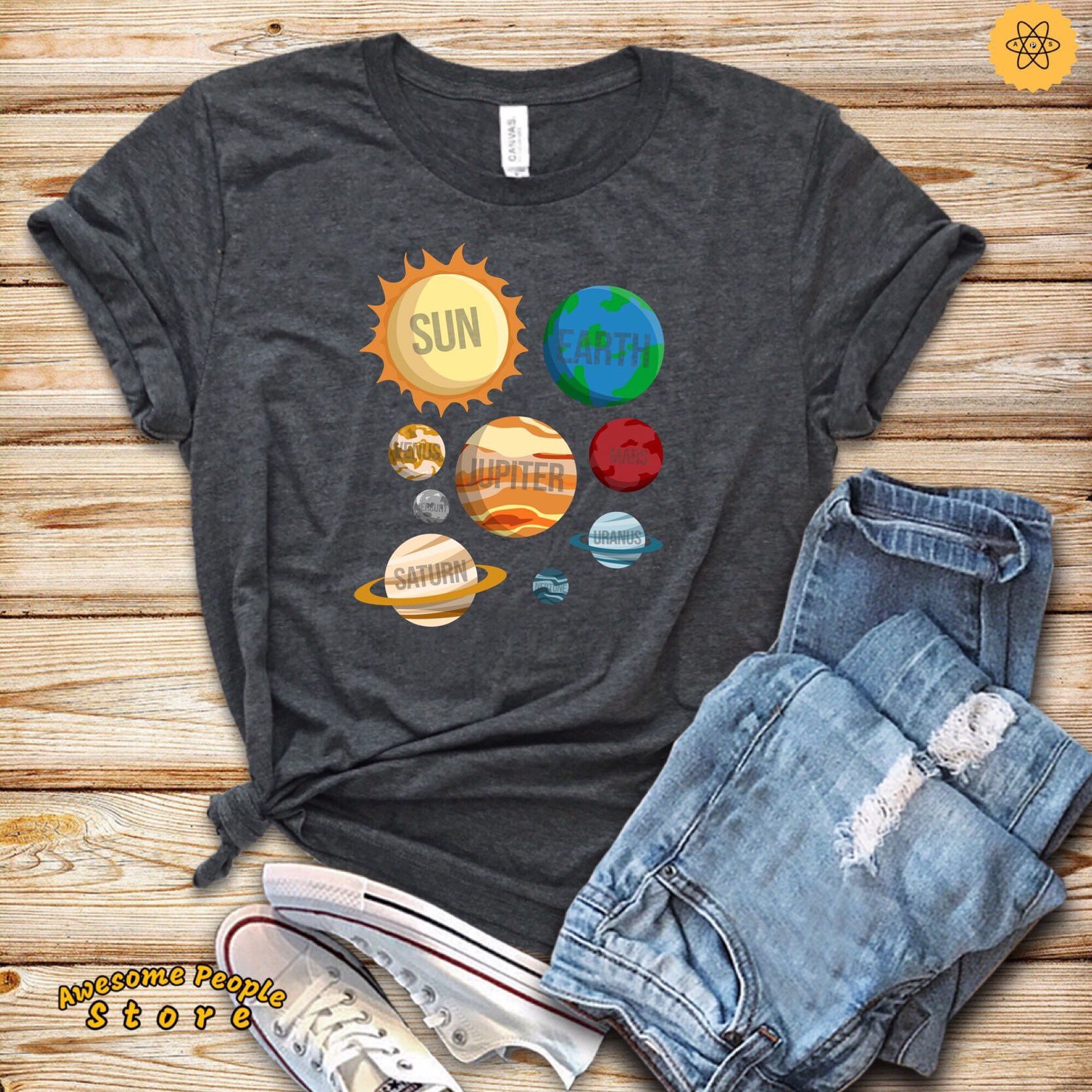 Solar System Shirt / Space Gift / Outer Space Shirt / Planets Shirt ...