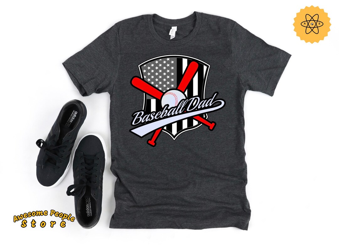 Baseball Dad, American Flag Baseball Shirt, Baseball Dad Shirt, Father ...