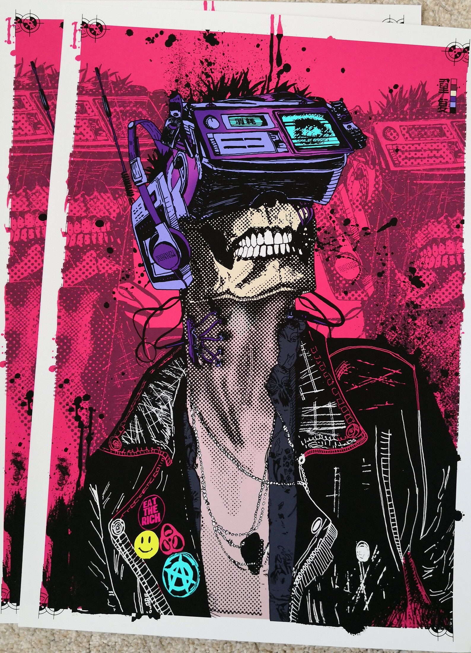 Cyberpunk Skull Art Print Etsy UK cyberpunk-skull-art-print-etsy-uk