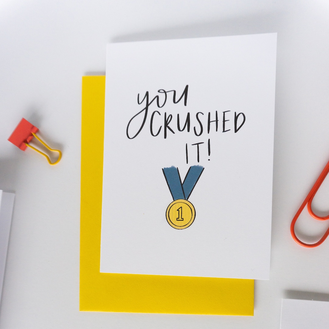 You Crushed It Congratulations Greeting Card - Etsy