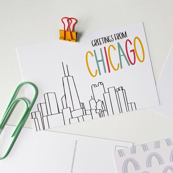 Chicago Postcard - Etsy