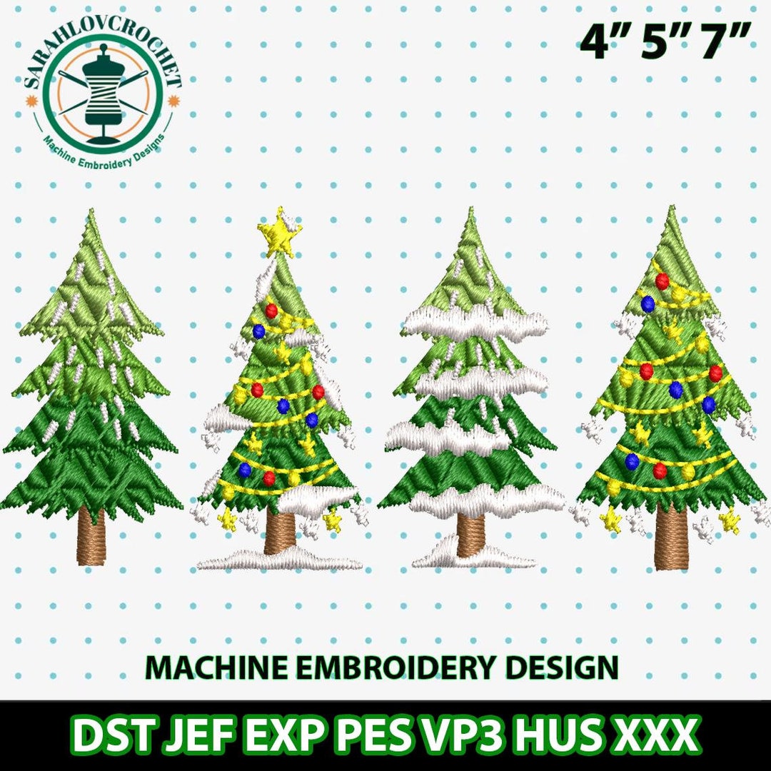 Christmas Tree Embroidery Designs, Christmas Embroidery Designs, Merry ...