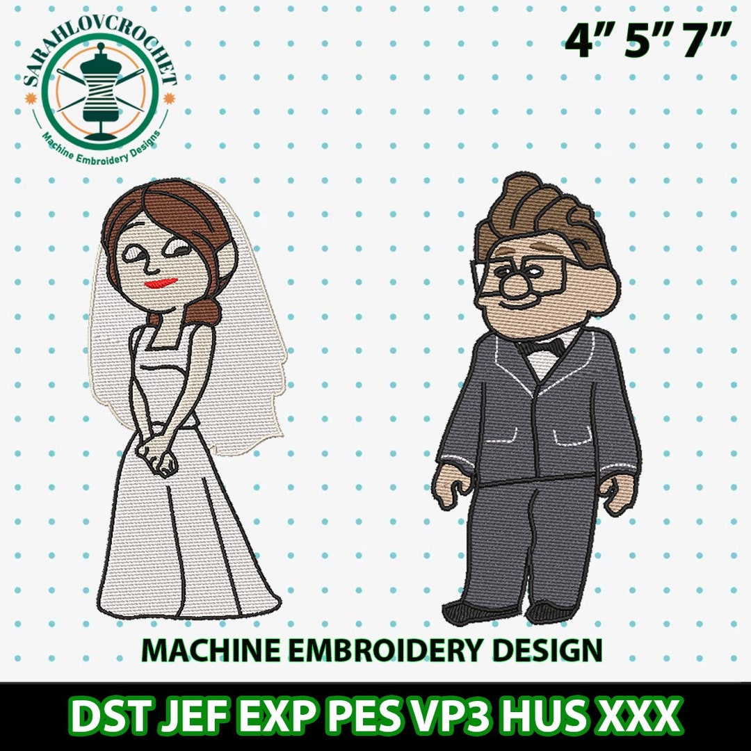 Happy Valentine Day Embroidery Design, Cute Matching Couple Embroidery ...