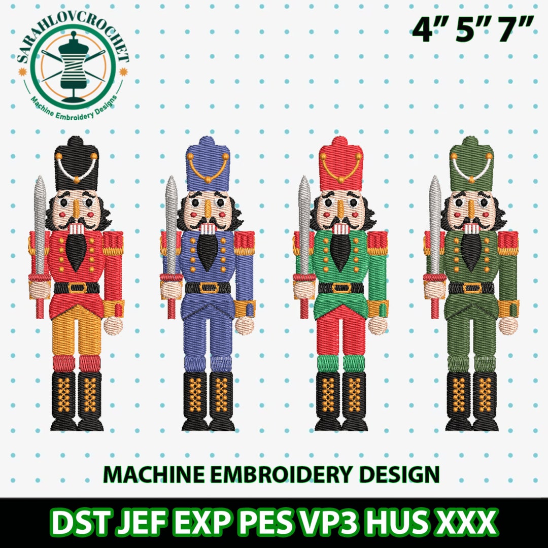 Christmas Embroidery Machine Design, Nutcracker Embroidery Design ...