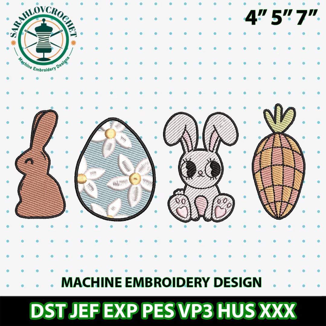 Easter Day Bunny Egg Embroidery Design, Easter Day Jesus Embroidery ...