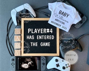 Digital Funny Video Game Player Pregnancy Announcement New | Etsy