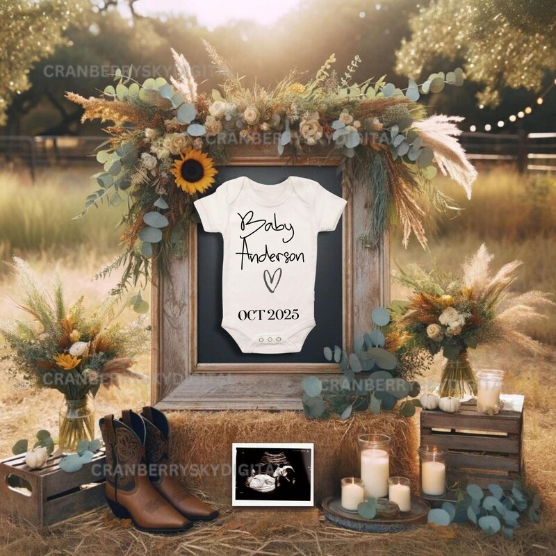 Western Baby Announcement - Etsy