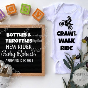 Dirt Bike Baby Announcement Biker Pregnancy Announcement | Etsy